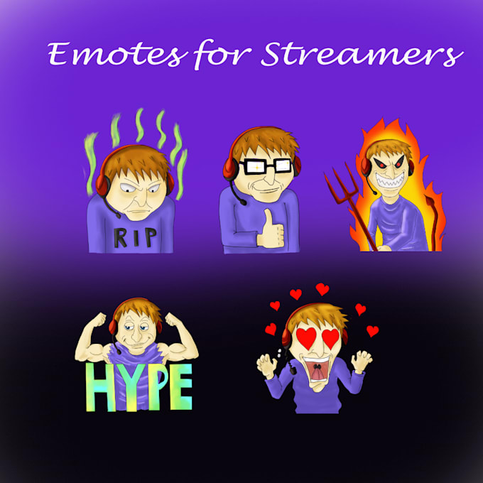 Create custom twitch emotes by Simonebis | Fiverr