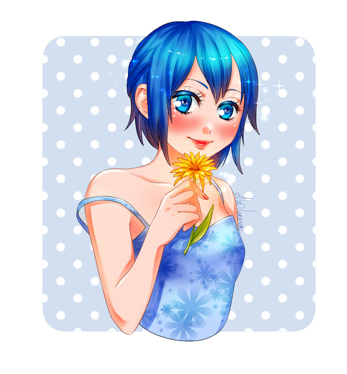 Draw a beautiful manga style portrait by Alesups | Fiverr