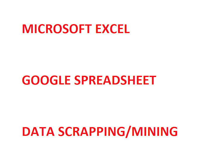 Complete simple excel, google sheets, formulas, data scraping by Maheshsharma89 | Fiverr