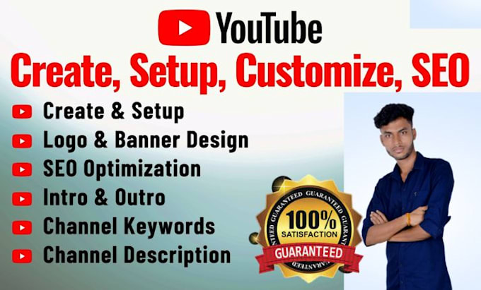 Create, setup youtube with seo, intro, logo, channel art by Tonmoy_biswas03 | Fiverr
