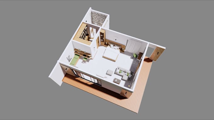 Do Realistic Render 3d Floorplan And Interior By Ewsap865 Fiverr