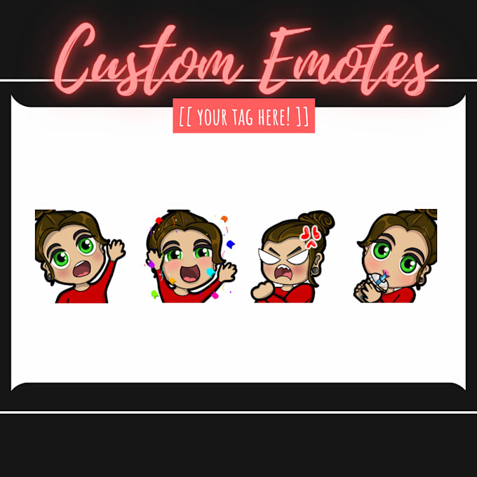 Make custom, cartoon emotes for twitch and discord by Zkemotes | Fiverr
