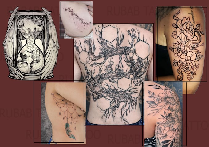 Outline perfect tattoo design for a tattoo inking by Rubabyounas570 ...