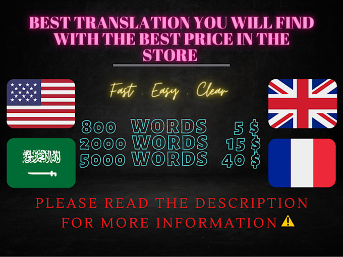Manually translate english to french or arabic and vice versa by ... Manually translate english to french or arabic and vice versa by ...