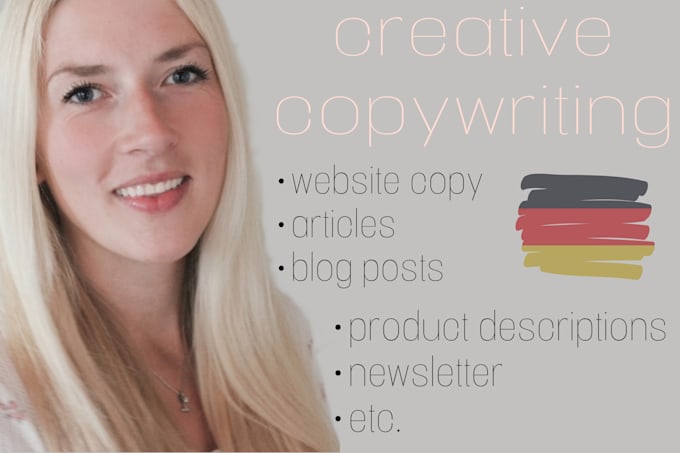 Be your creative german copywriter by Inga_happel | Fiverr