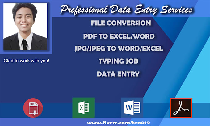 Convert pdf files, ocr, data entry, and typing jobs by Ten019 | Fiverr
