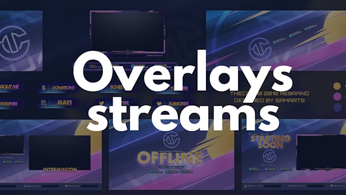 Create a professional twitch overlay stream screens and panels by ...