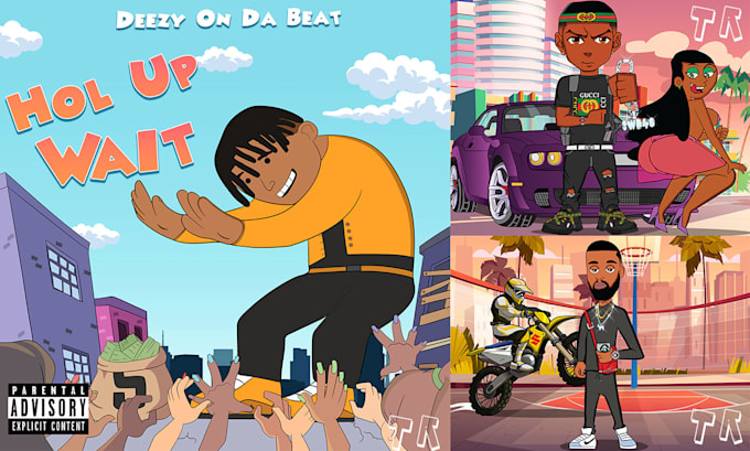 Draw cartoon mixtape cover art, cartoon album cover art by Miketessar ...