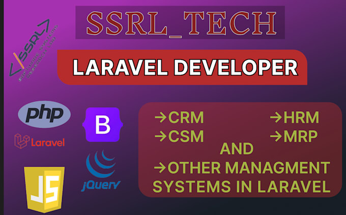 Develop erp, cms, hrm, frm, crm, mrp, pos in any language by Ssrl_tech | Fiverr
