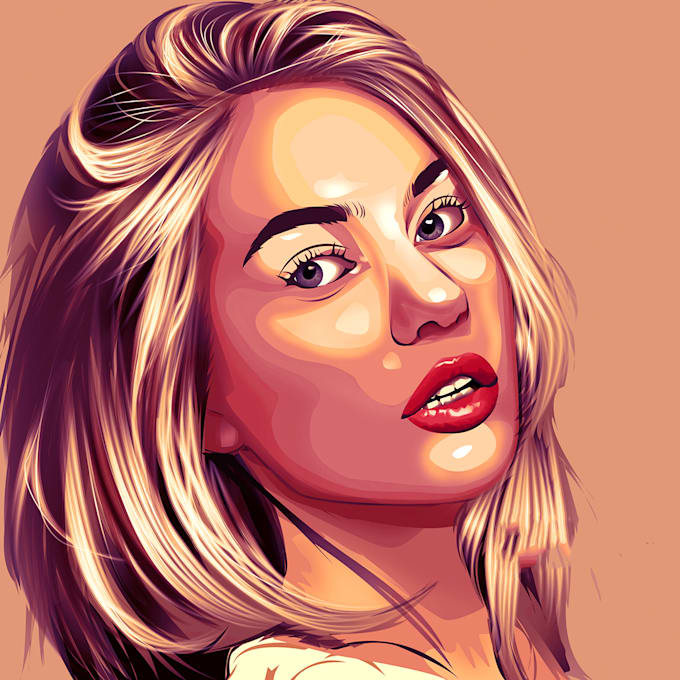 Do your portrait photo to high quality vector art by Carwce | Fiverr