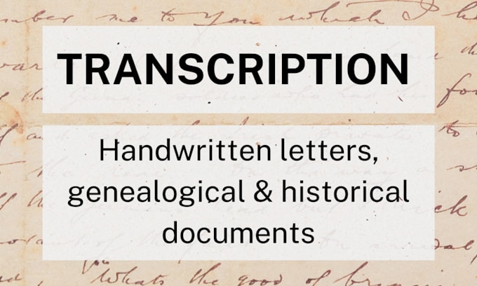 Transcribe handwritten documents and letters by Kritibajaj | Fiverr