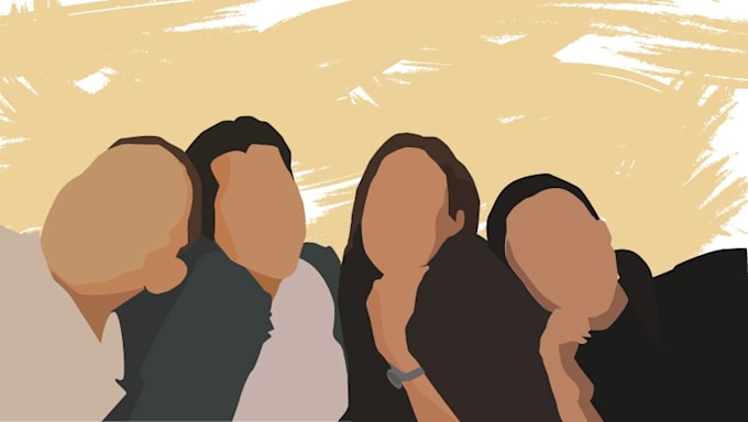 Do custom no face minimalist portraits by Megimendes | Fiverr