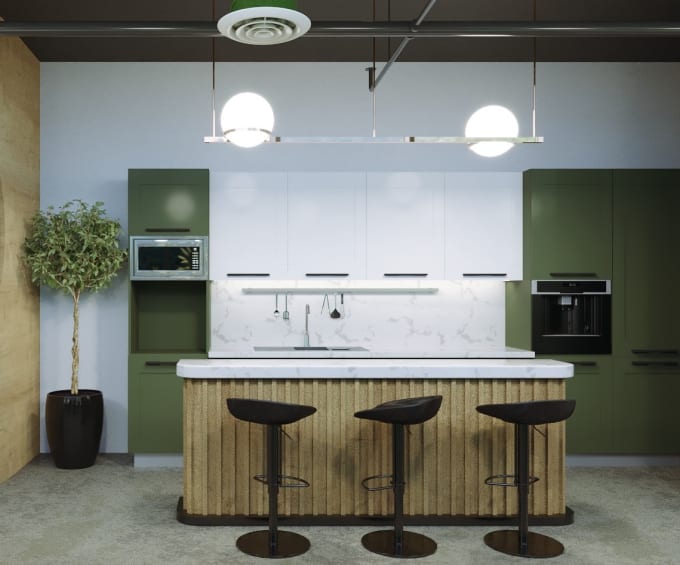 Do kitchen interior design by Gkarch | Fiverr