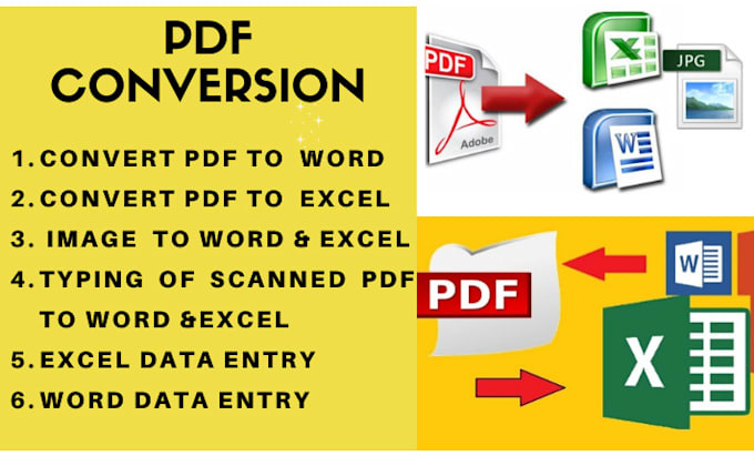 Convert pdf file to excel, word or jpg file by Hayyath | Fiverr