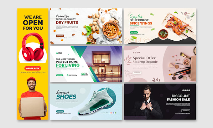 Design a professional shopify banner, web banner and google ads by ...