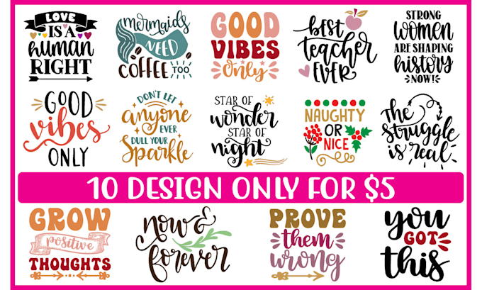Create svg cut files design bundle for etsy shop and others by ...