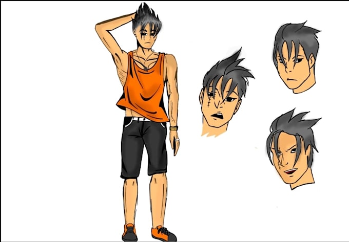 Do a character design reference sheet of your oc by Ahmedalbaharnah ...