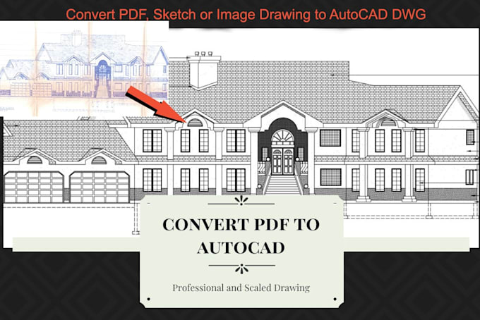 Convert pdf to autocad, sketch to autocad dwg by Haroonkhan816 | Fiverr