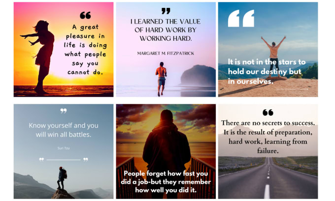 Design motivational quotes images with your logo and url by ...