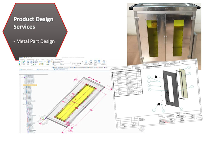 Design your 3d cad model sheet metal part by Cktopherau | Fiverr
