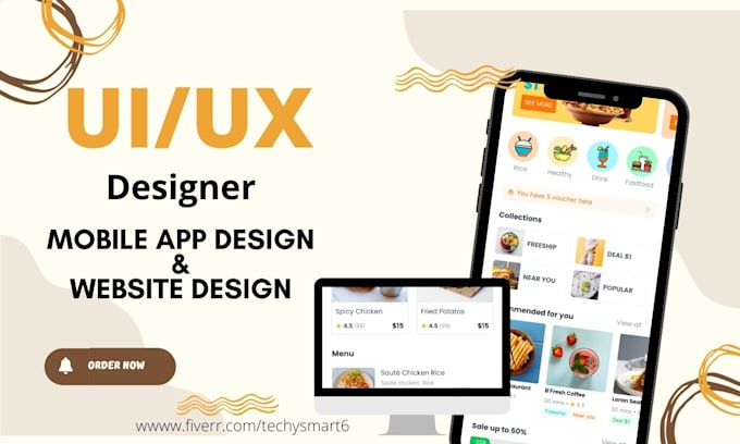Do uiux website design, mobile app and landing page design with figma by Techysmart6 | Fiverr