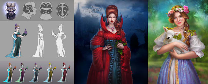 Create a 2d character concept by Nyamnyomgo | Fiverr