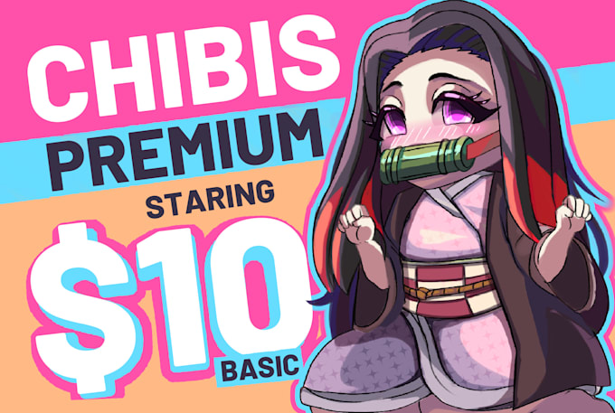 Custom chibi vtuber sprites nsfw ready for live2d by Polarbeark | Fiverr