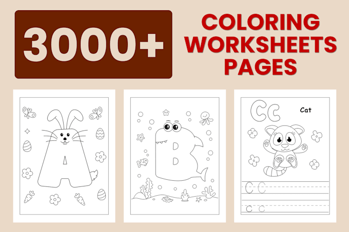 Design 3000 coloring activity worksheets pages for kids, etsy and kdp ...