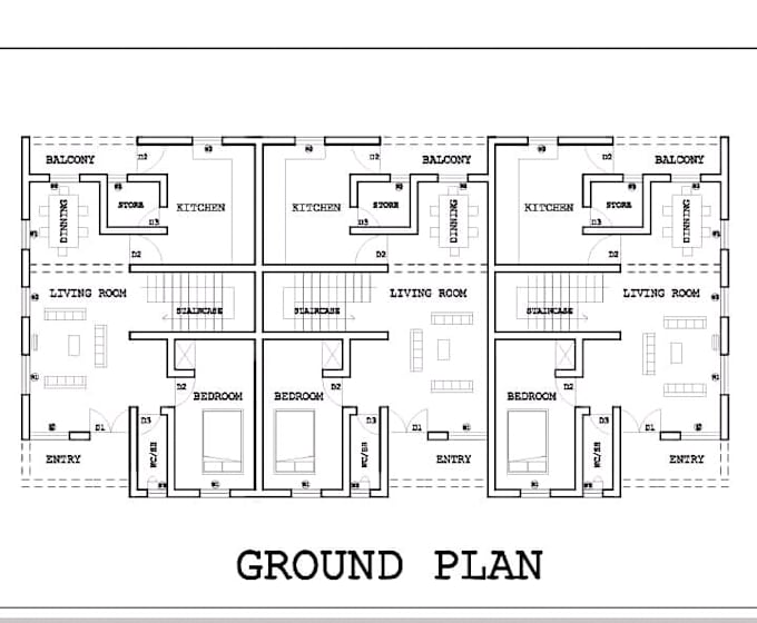 Convert your rough architectural sketches to 2d plan by Iamcourageous54 ...