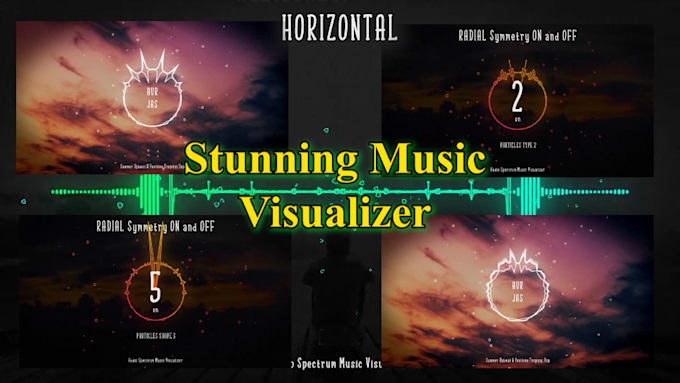 Create a stunning music visualizer for your song by Suchithraf | Fiverr