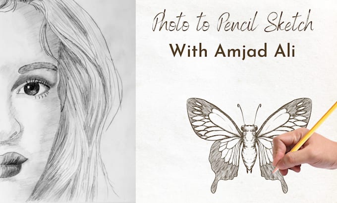 Convert photo to pencil sketch, family portrait, ,caricature, anime ...