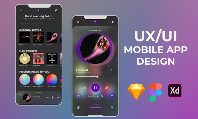 Design interactive ux ui mobile app on figma sketch adobe xd by Teatexy ...