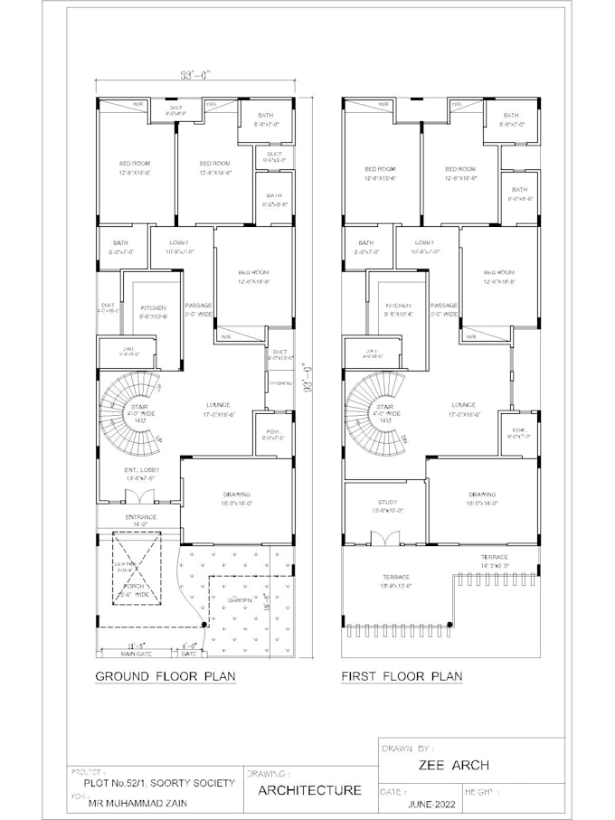 Drawn all types of civil drawings like architecture, mep, structure ...