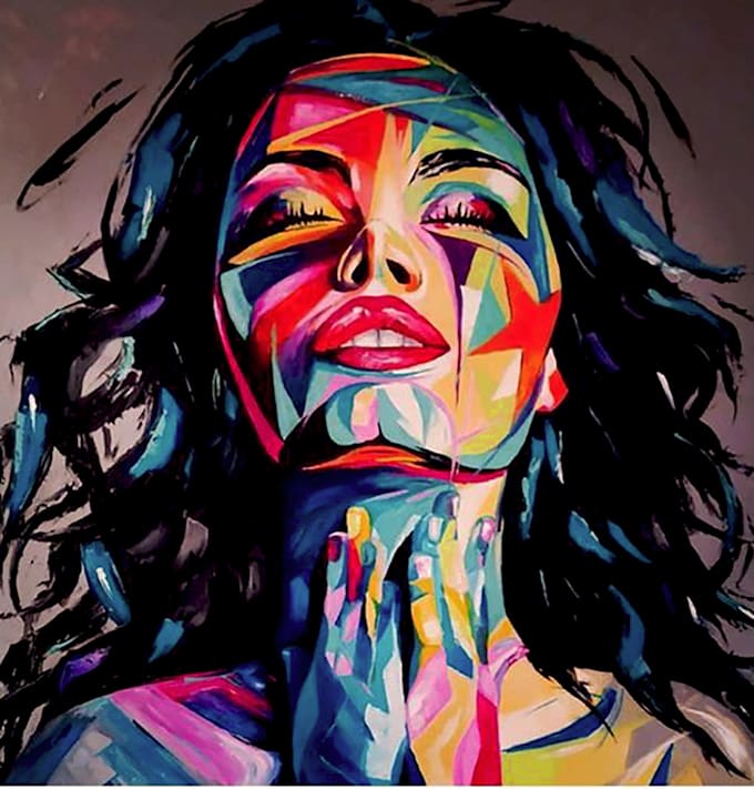 Draw amazing abstract art, portrait, digital art illustration by ...