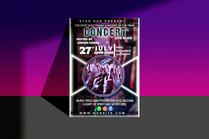Create trendy social media , food, concert, event poster and flyer ...