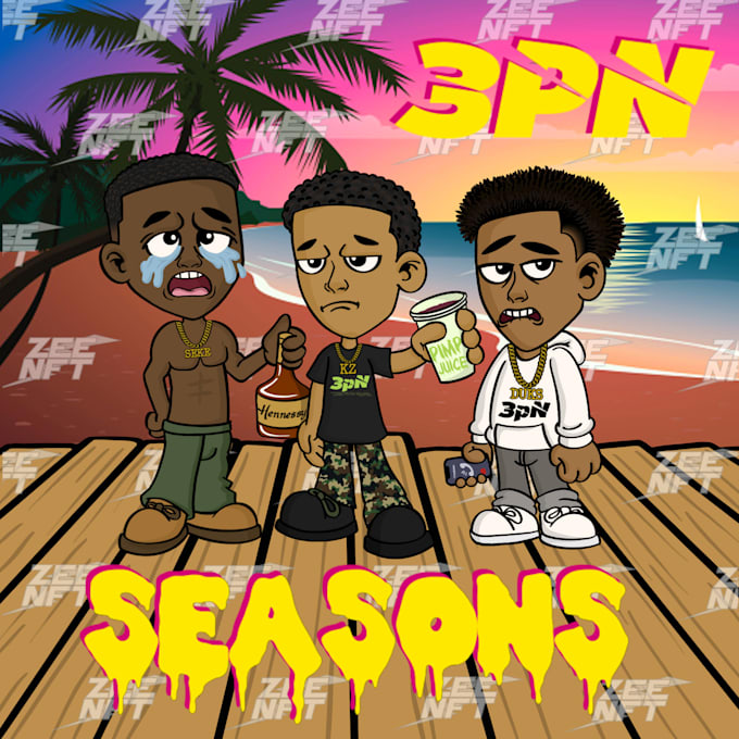 Draw cartoon cover art for songs and albums by Zeelino | Fiverr