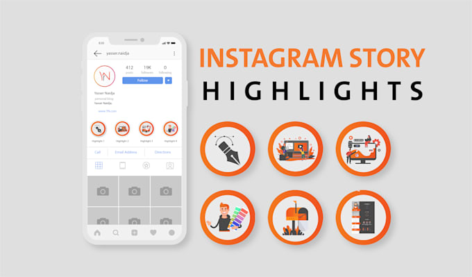 Design for you profesional instagram highlights cover for your business ...