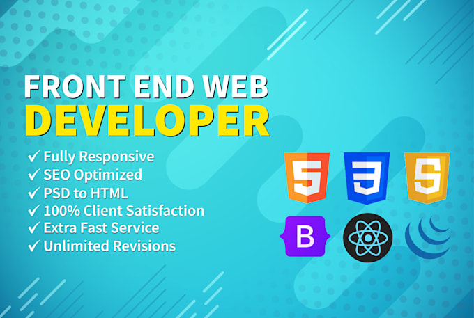 Be your front end web developer using html, css, bootstrap by ...