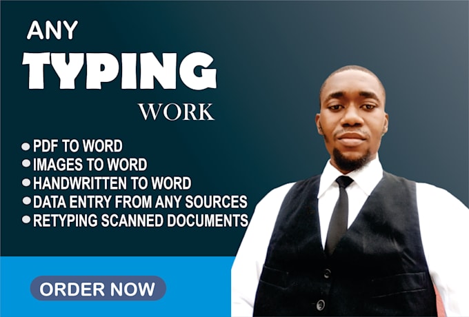 Do professional typing job, retype scanned documents by Amehsolomonstep ...