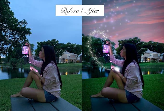 Create magical effects to your existing photo by Xoxoang | Fiverr