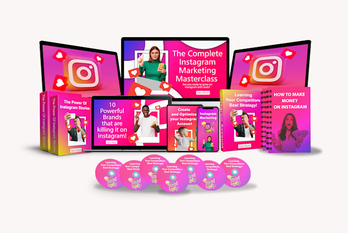 Design online course mockup and ecover bundle by Designer4100 | Fiverr