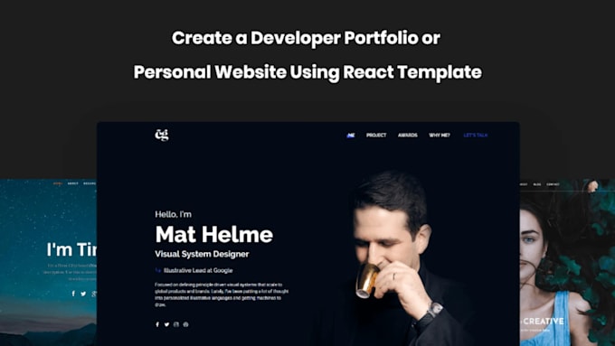 Design and develop a responsive portfolio website in react js by ...