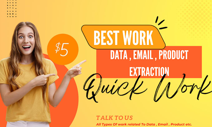 Do data email product scrapings and listings by Mefreelancerr | Fiverr