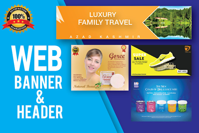 Design outstanding web banner ads, banner design, sliders by Wajahatali409 | Fiverr