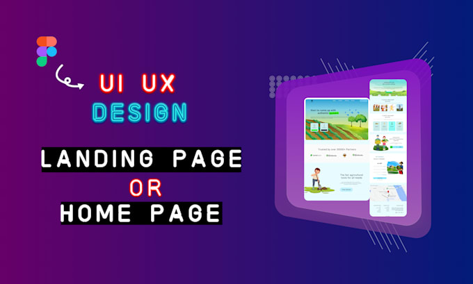 Design a web landing page or homepage ui ux design by figma by Shahab ...