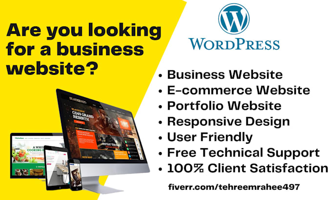 Design Responsive Business Ecommerce Wordpress Website By Tehreemrahee497 Fiverr