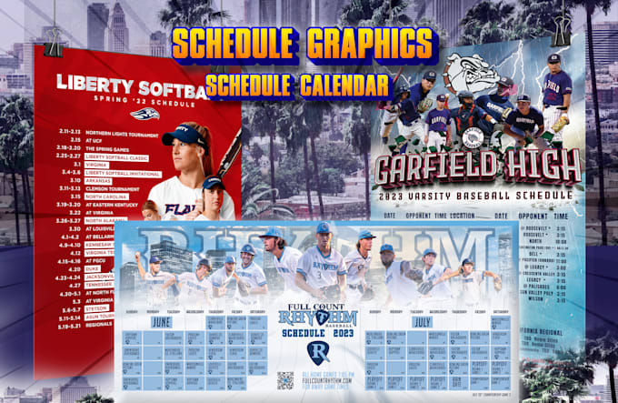 Design sports graphics poster, sports team schedule by Itstufik | Fiverr