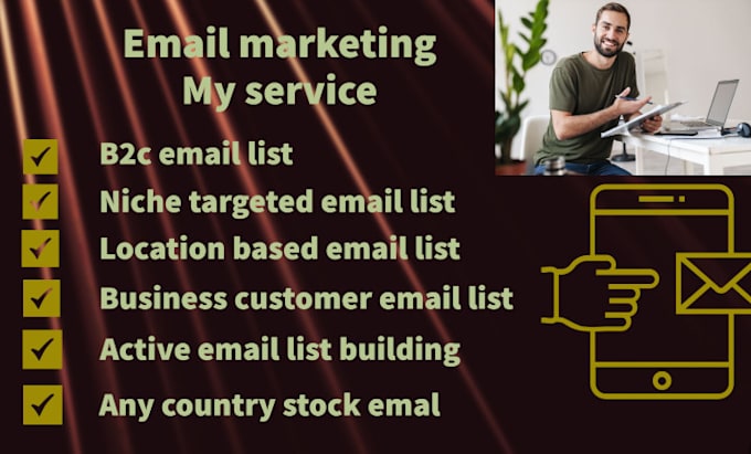 Collect niche targeted b2c email list for your buisness by Mdshohan157 | Fiverr