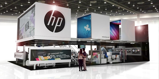 Create 3d trade exhibition stand,stall,both,kiosk or graphic by ...