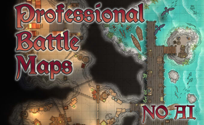 Create a high quality battle map for ttrpg, dnd and games by ...